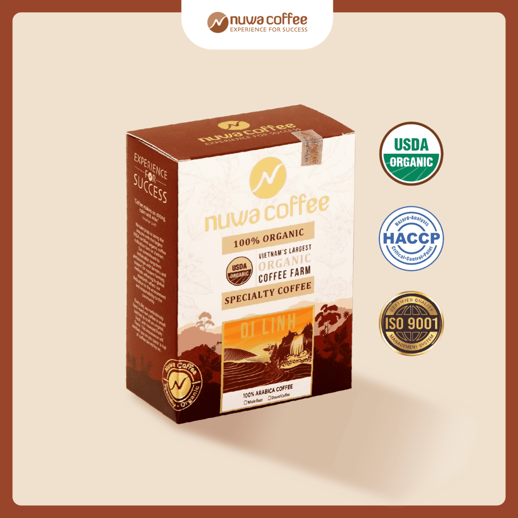 Cà Phê Hữu Cơ Robusta Đạt Chuẩn USDA Rang Xay (Thùng 12 Hộp) - Nuwa Coffee